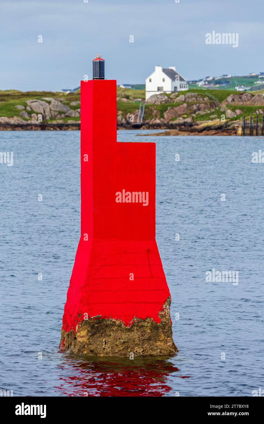 Red channel marker, Aranmore Island, Burtonport, County Donegal ...