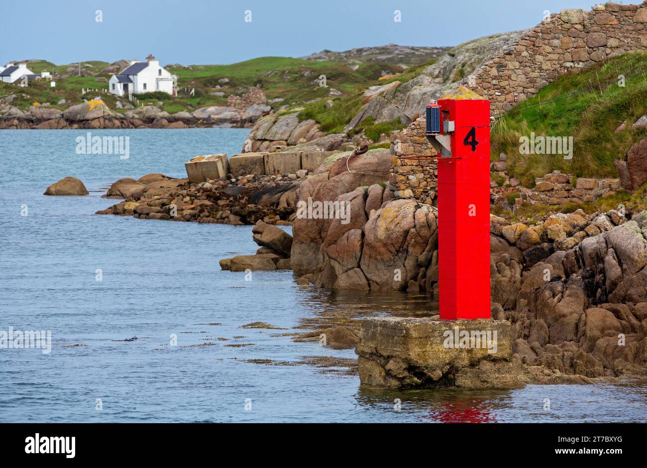 Red channel marker, Aranmore Island, Burtonport, County Donegal ...