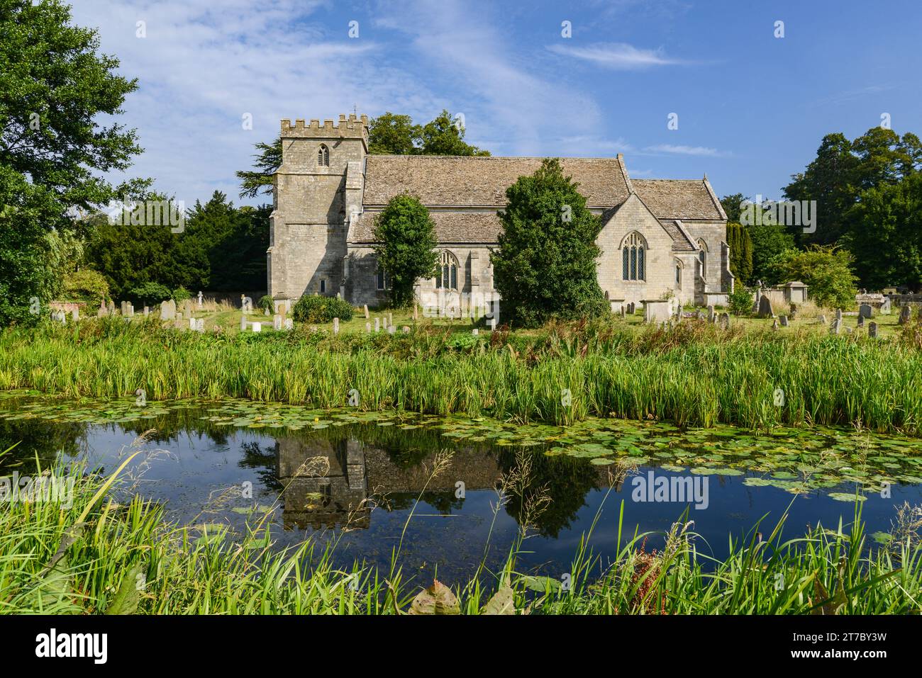 Medieval church by the canal Stock Photo - Alamy