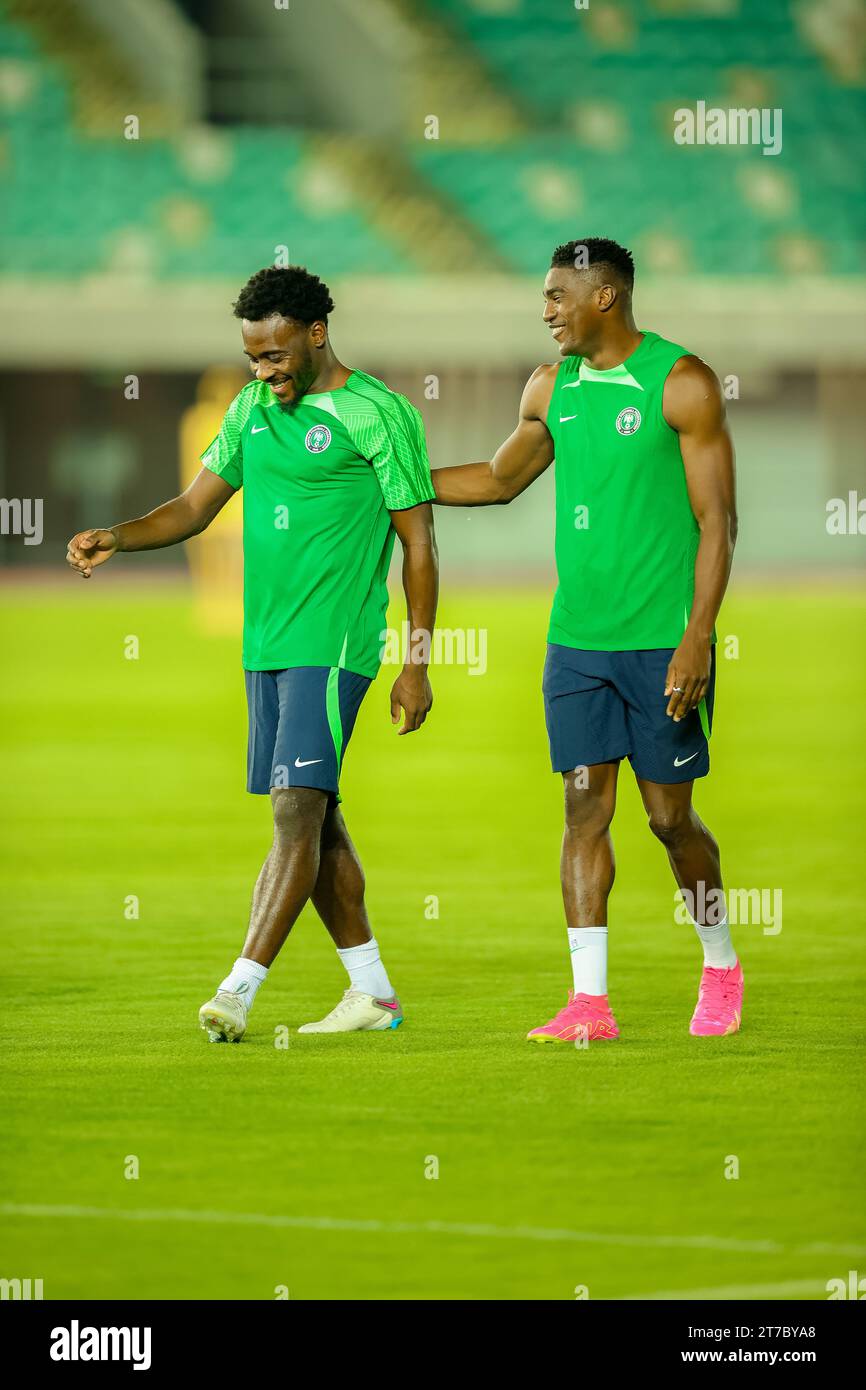 Akwa Ibom State, Nigeria. 14 nov 2023. Nigeria Super Eagles training ...