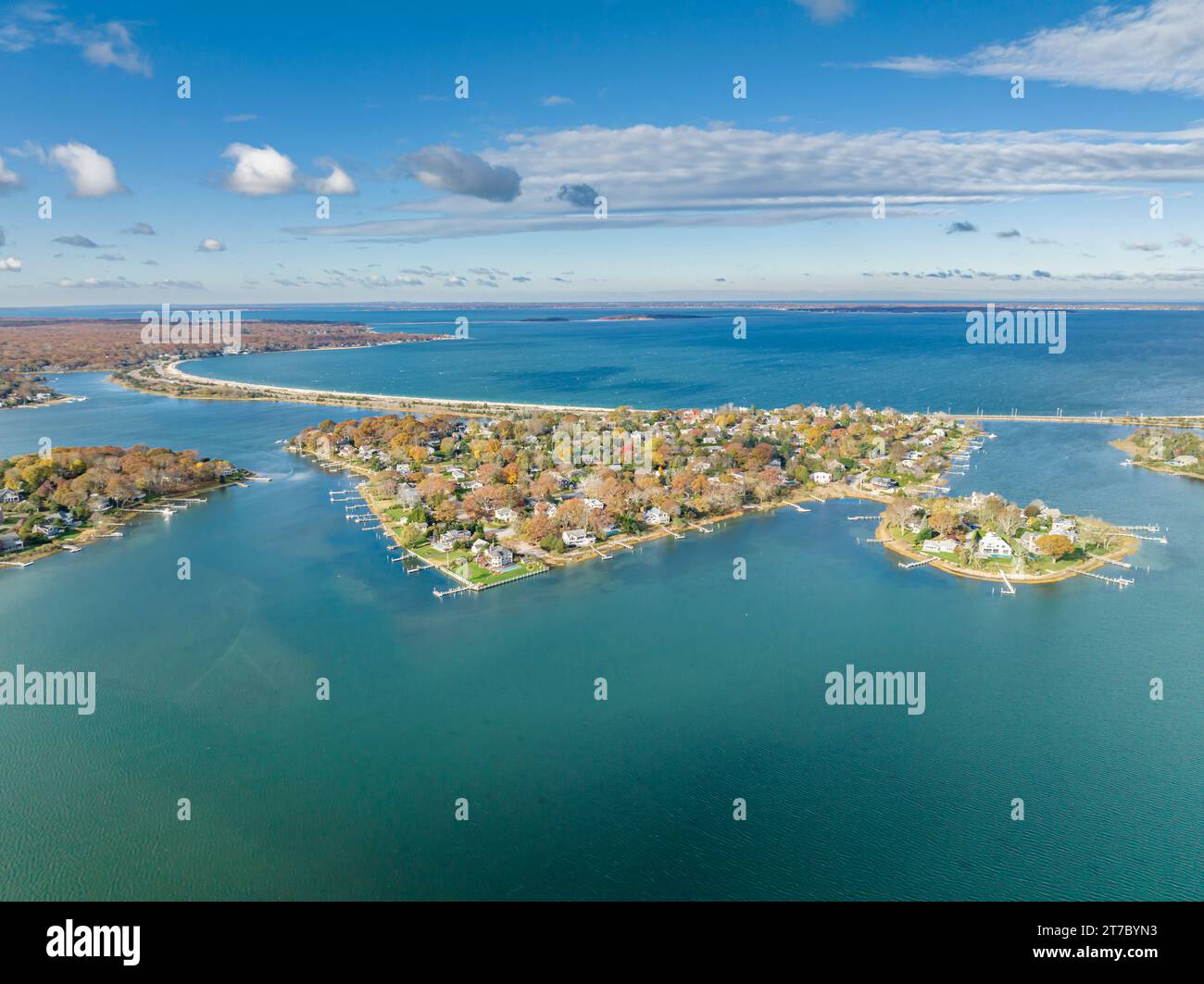 aerial view of bay point and long beach Stock Photo - Alamy