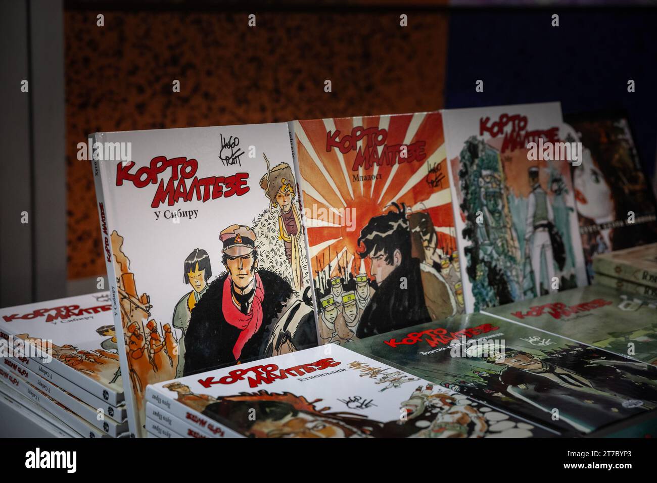 Picture of Corto Maltese Books on display in belgrade, Serbia. Corto ...