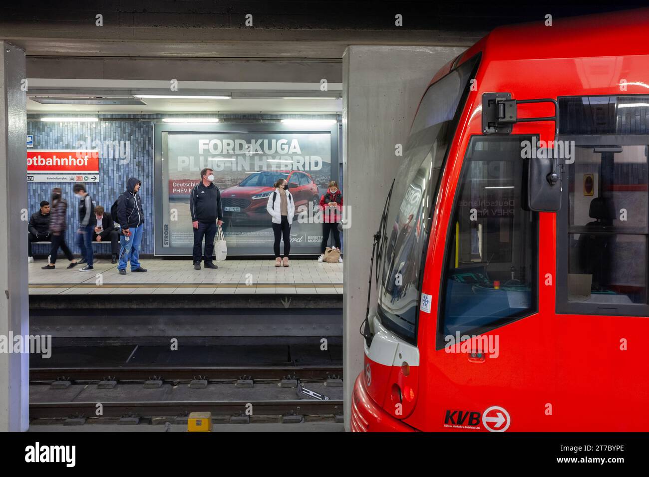 Picture of a the station of Hauptbahnhof, underground in Cologne ...