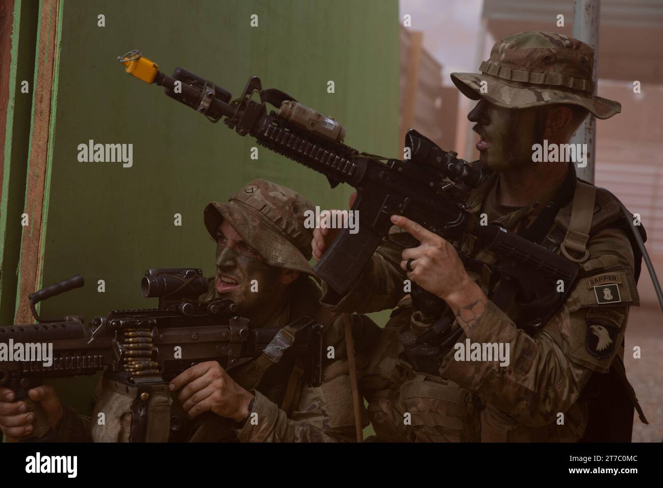 U.S. Army Pfc. Jameson Mohr and Staff Sgt. Collen Carpenter, both ...