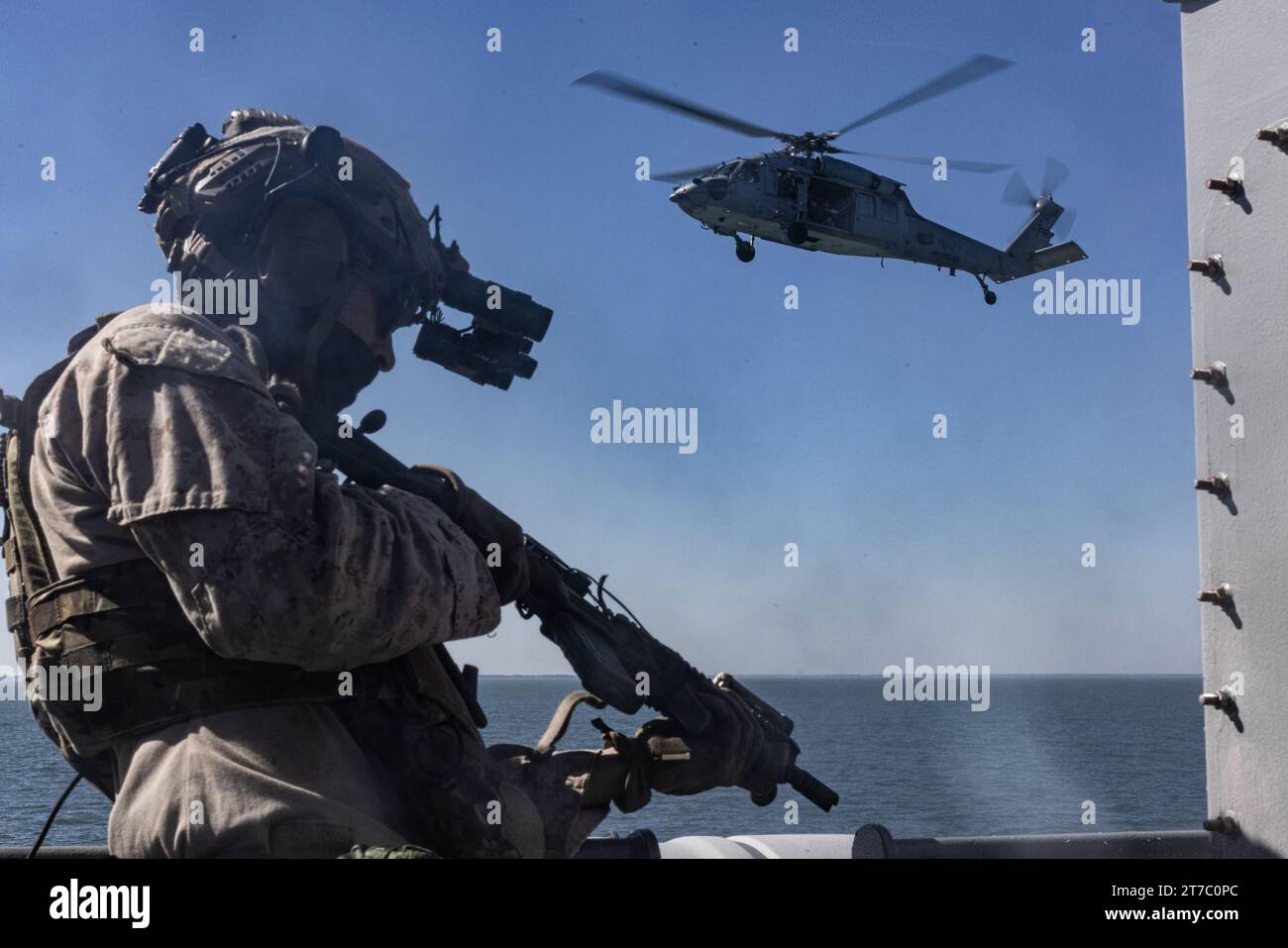 A U.S. Marine with Maritime Special Purpose Force (MSPF), 24th Marine ...