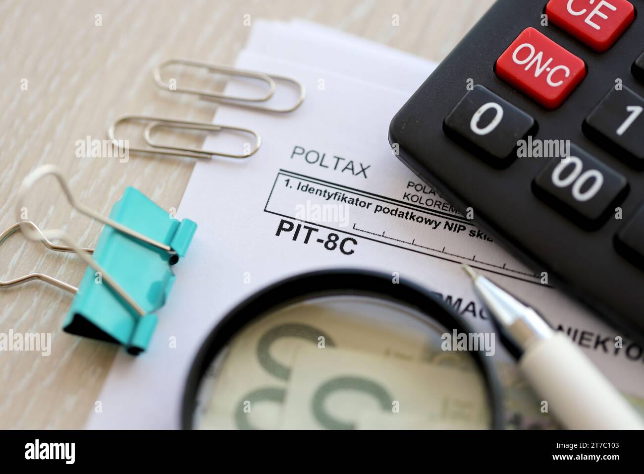 Information about some income from monetary capital, PIT-8C form on ...