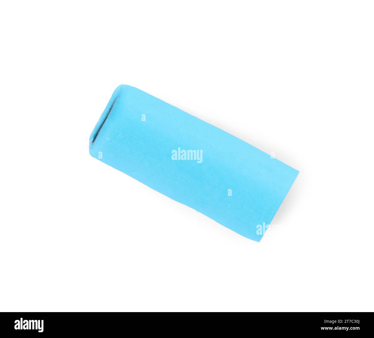 Light blue chewy candy with liquorice isolated on white, top view Stock ...