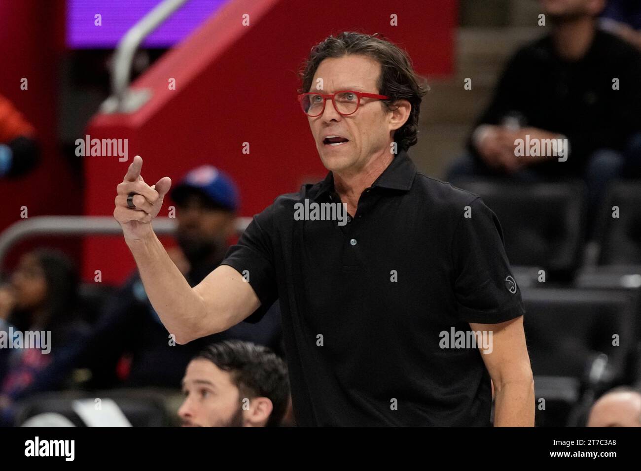Atlanta Hawks head coach Quin Snyder directs from the sideline during ...