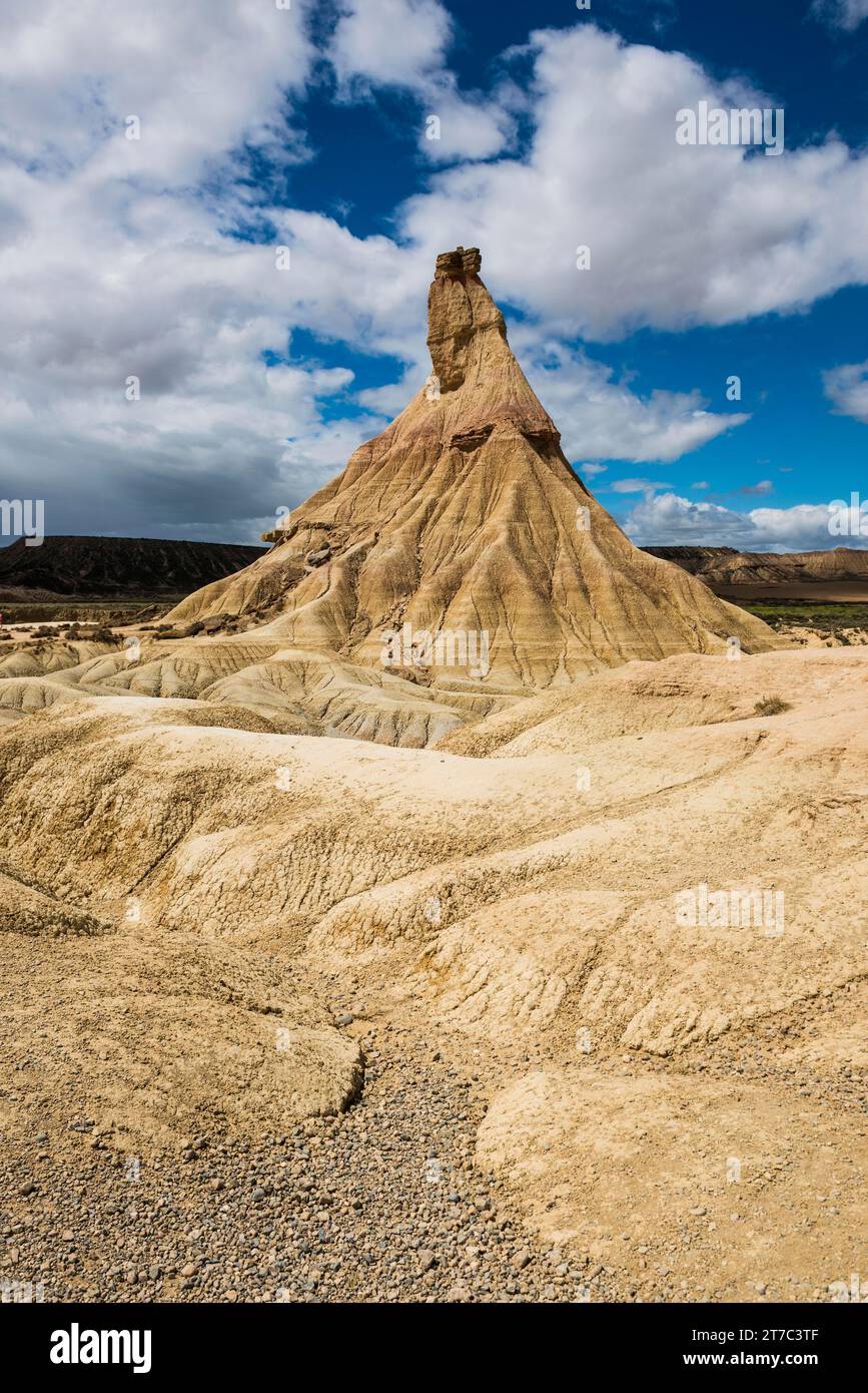 Semi-desert, Bardenas Reales Natural Park, Biosphere Reserve, Navarre ...