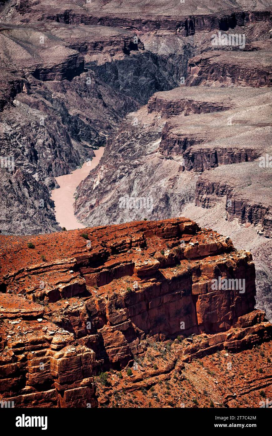 Colorado river, Hermits rest route, Grand Canyon National Park, South ...