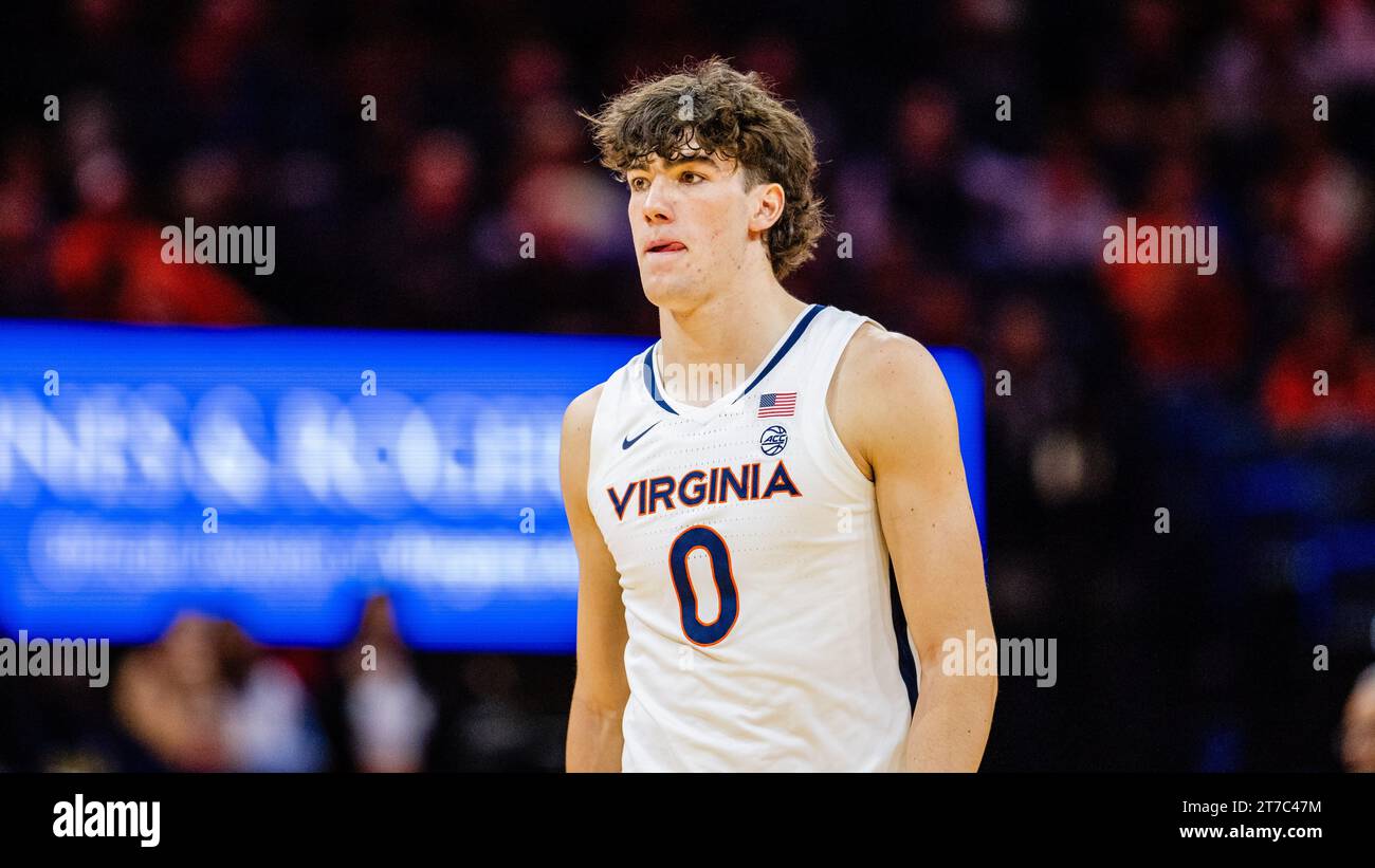 Charlottesville, VA, USA. 14th Nov, 2023. Virginia Cavaliers forward ...