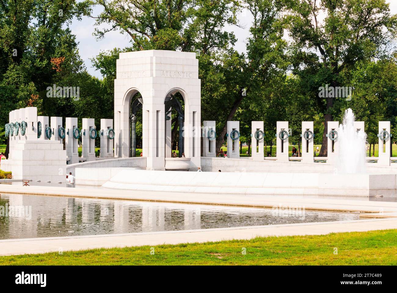 Memorial, World War II, war memorial in Washington D.C., USA Stock ...
