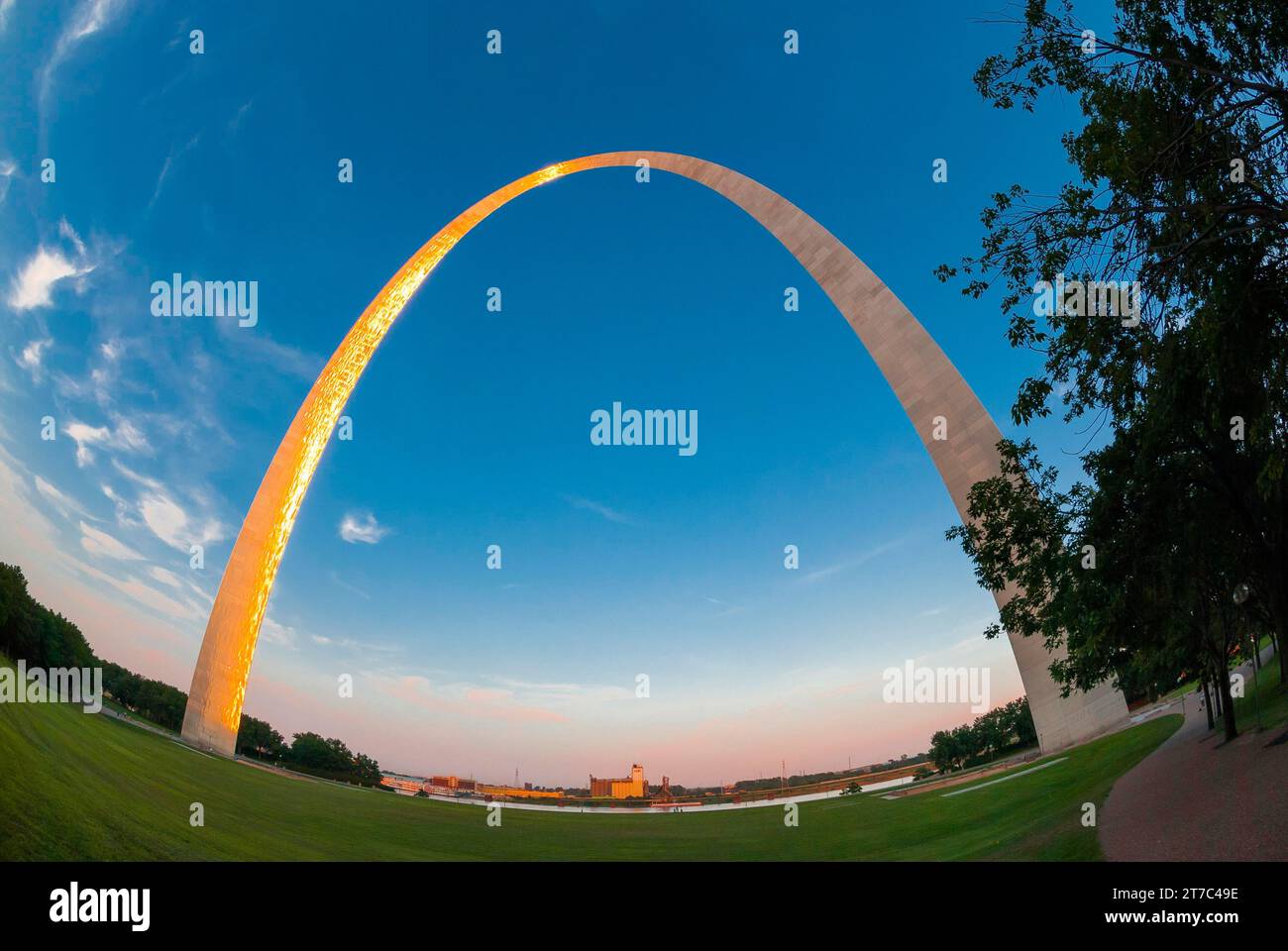 Gateway arch, gateway of the west, landmark, arch, architecture, sunset ...