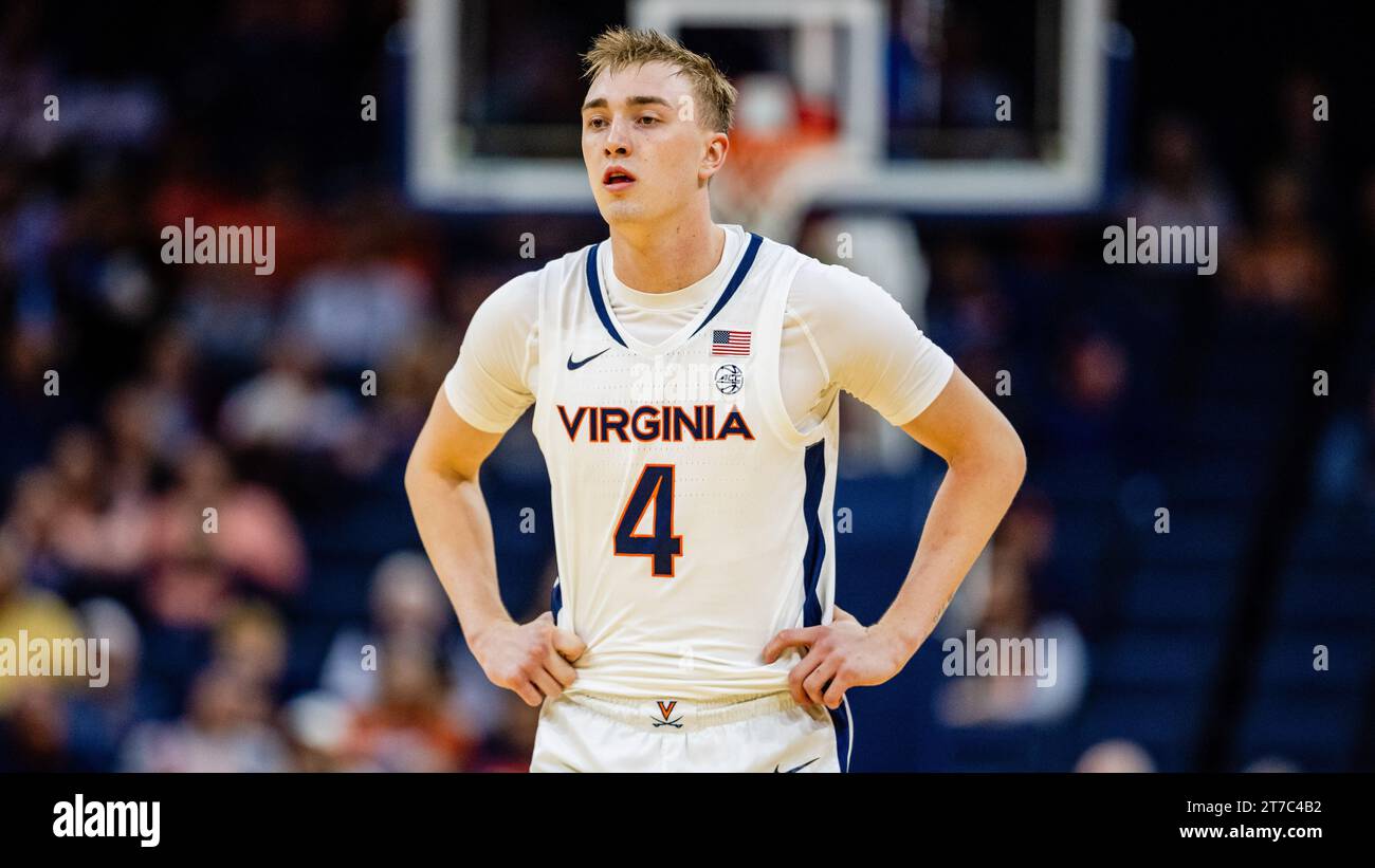 Charlottesville, VA, USA. 14th Nov, 2023. Virginia Cavaliers guard ...