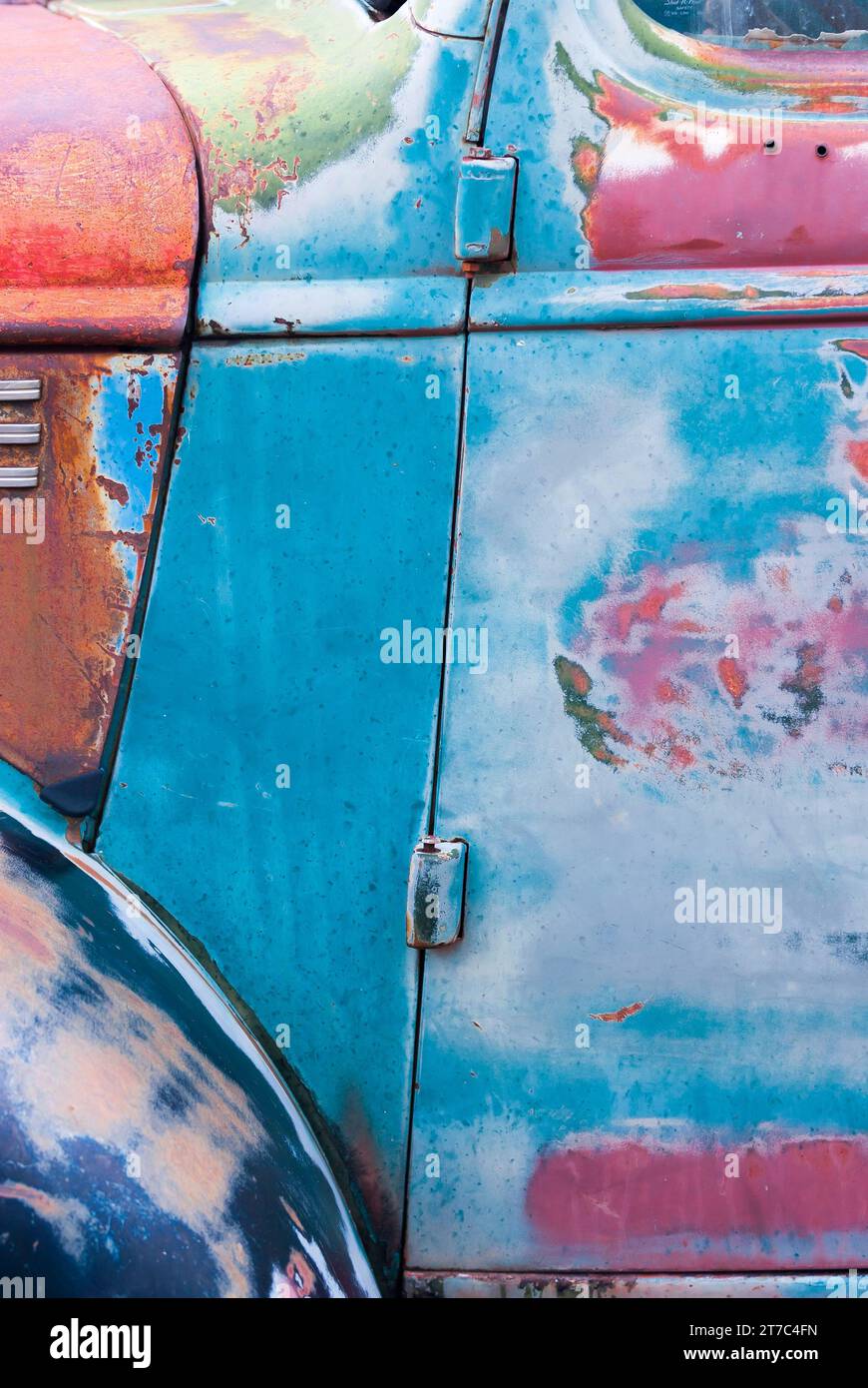 Car, colourful paint pattern, vintage car, texture, rust, wreck, car ...