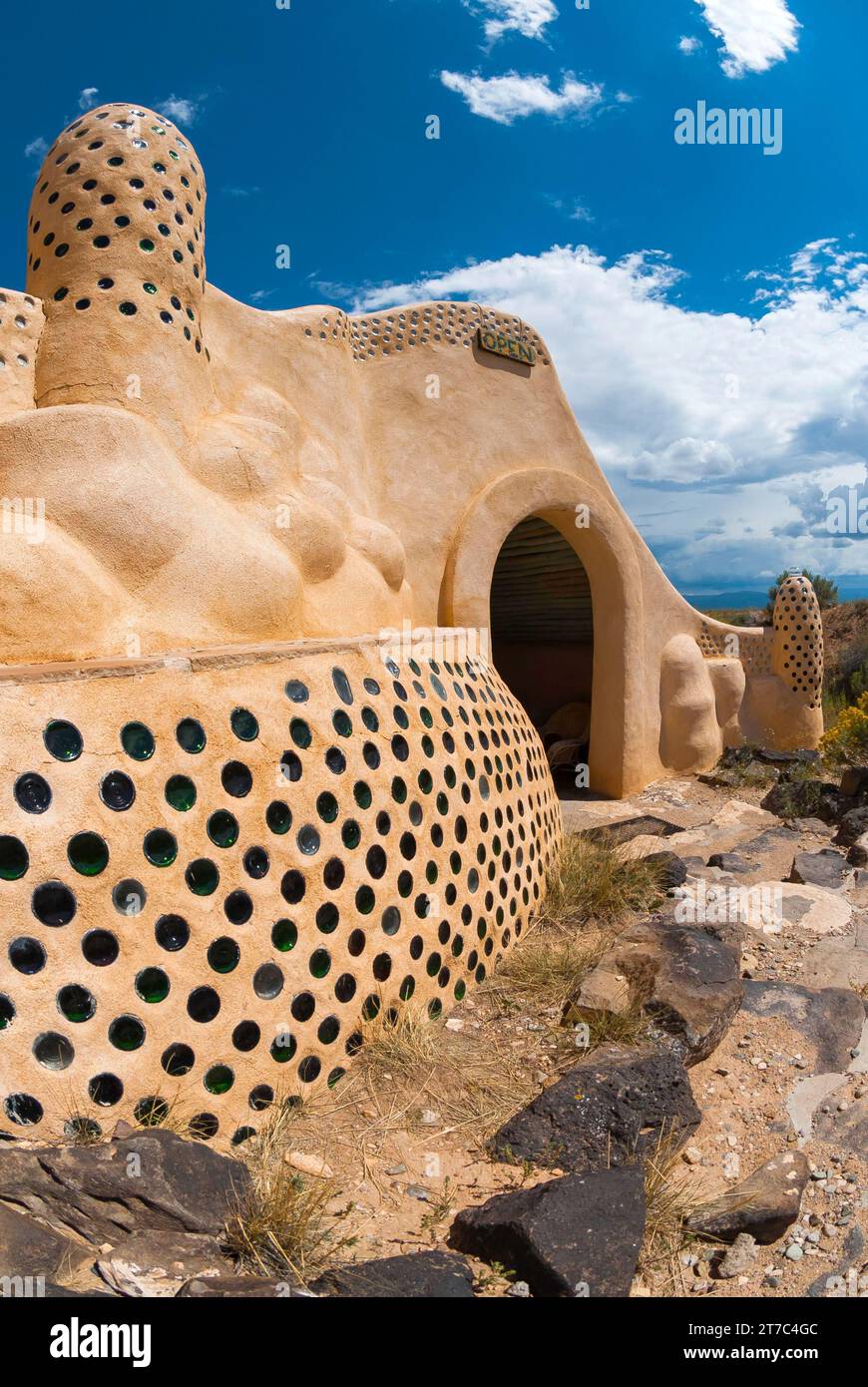 Entrance, wall, design, architecture, clay plaster, insulated with ...