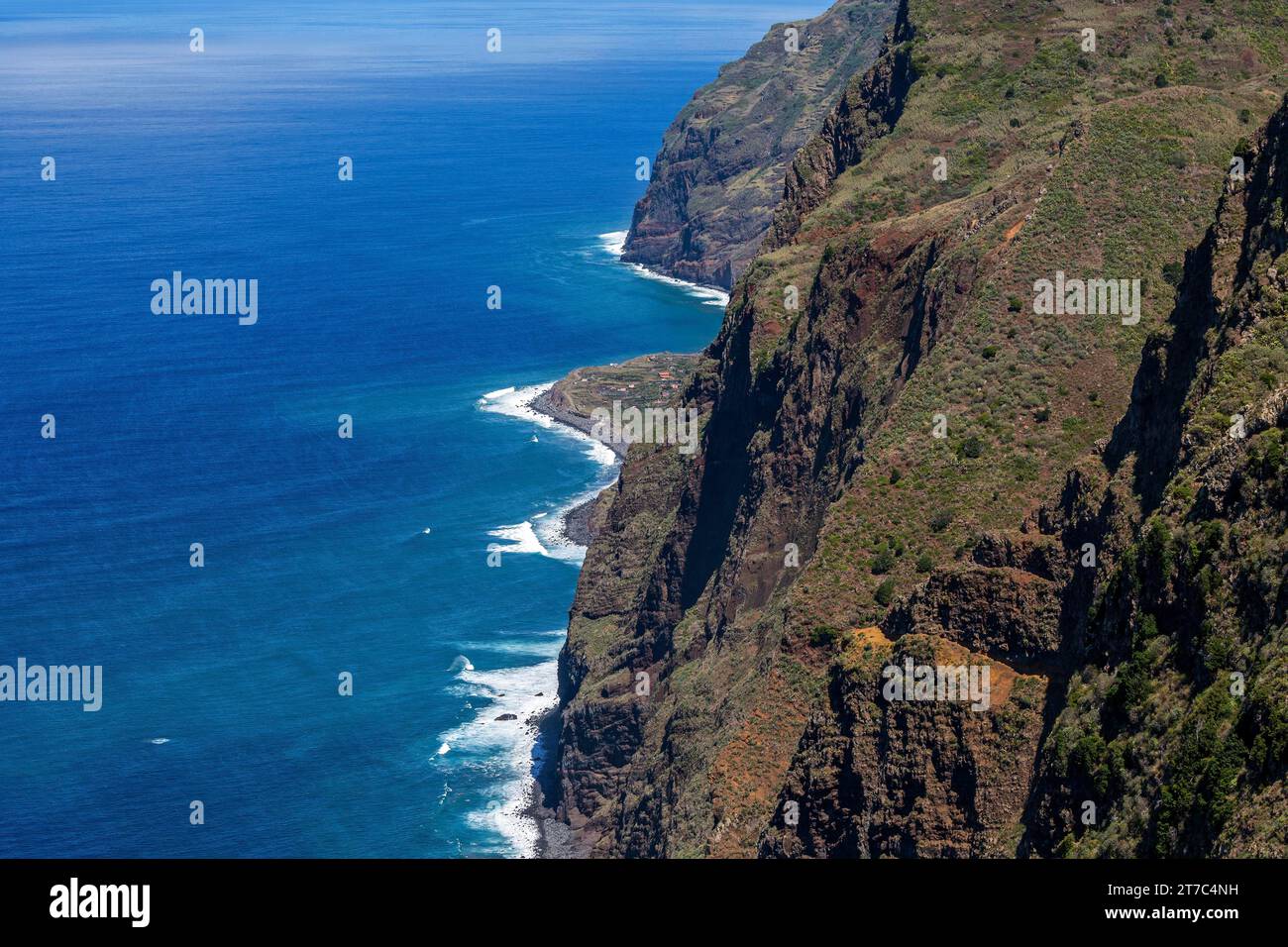 View of the cliffs from the Miradouro da Boa Morte, Ponta do Pargo ...