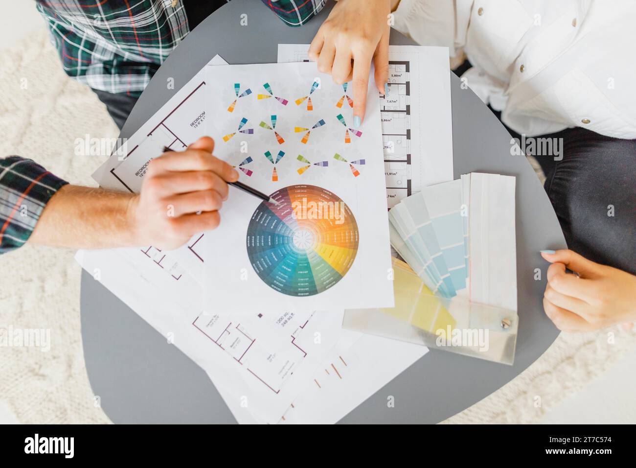 Couple making plans in hi-res stock photography and images - Alamy