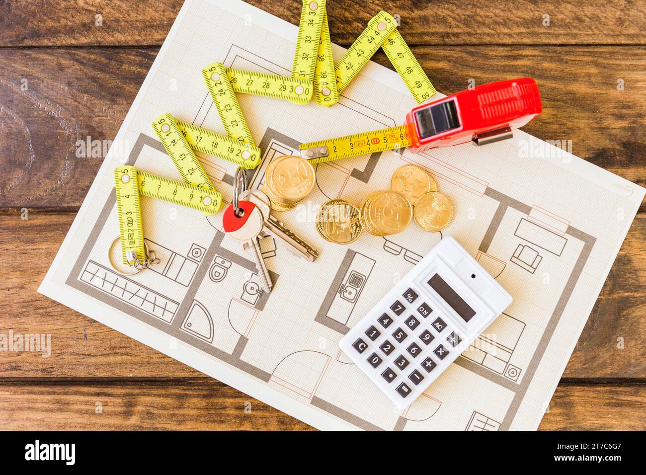 Tape measure money calculator hi-res stock photography and images - Alamy