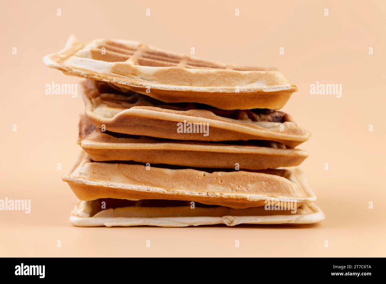 Front view stacked waffles Stock Photo - Alamy