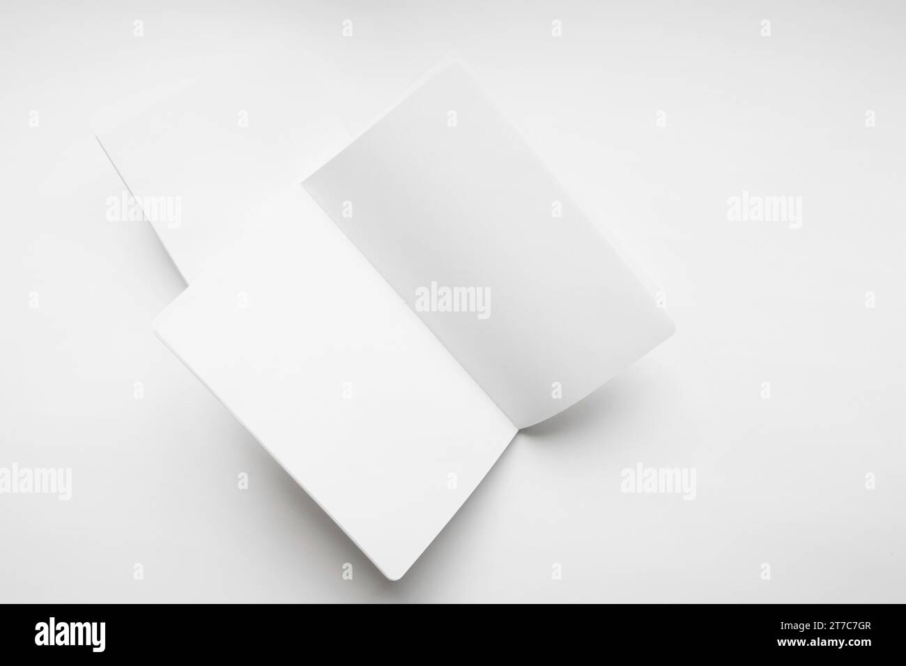 Mockup open booklet Stock Photo - Alamy