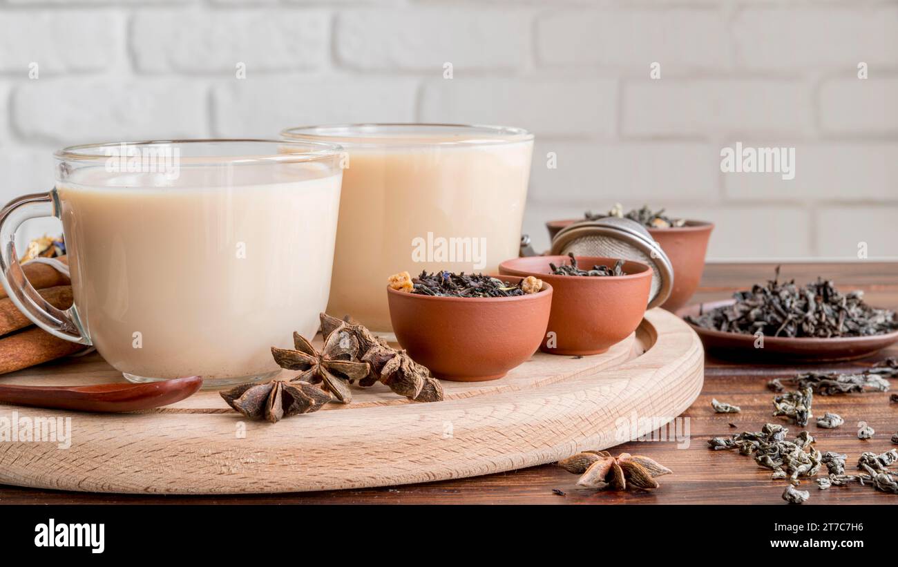 Milk tea desk Stock Photo - Alamy