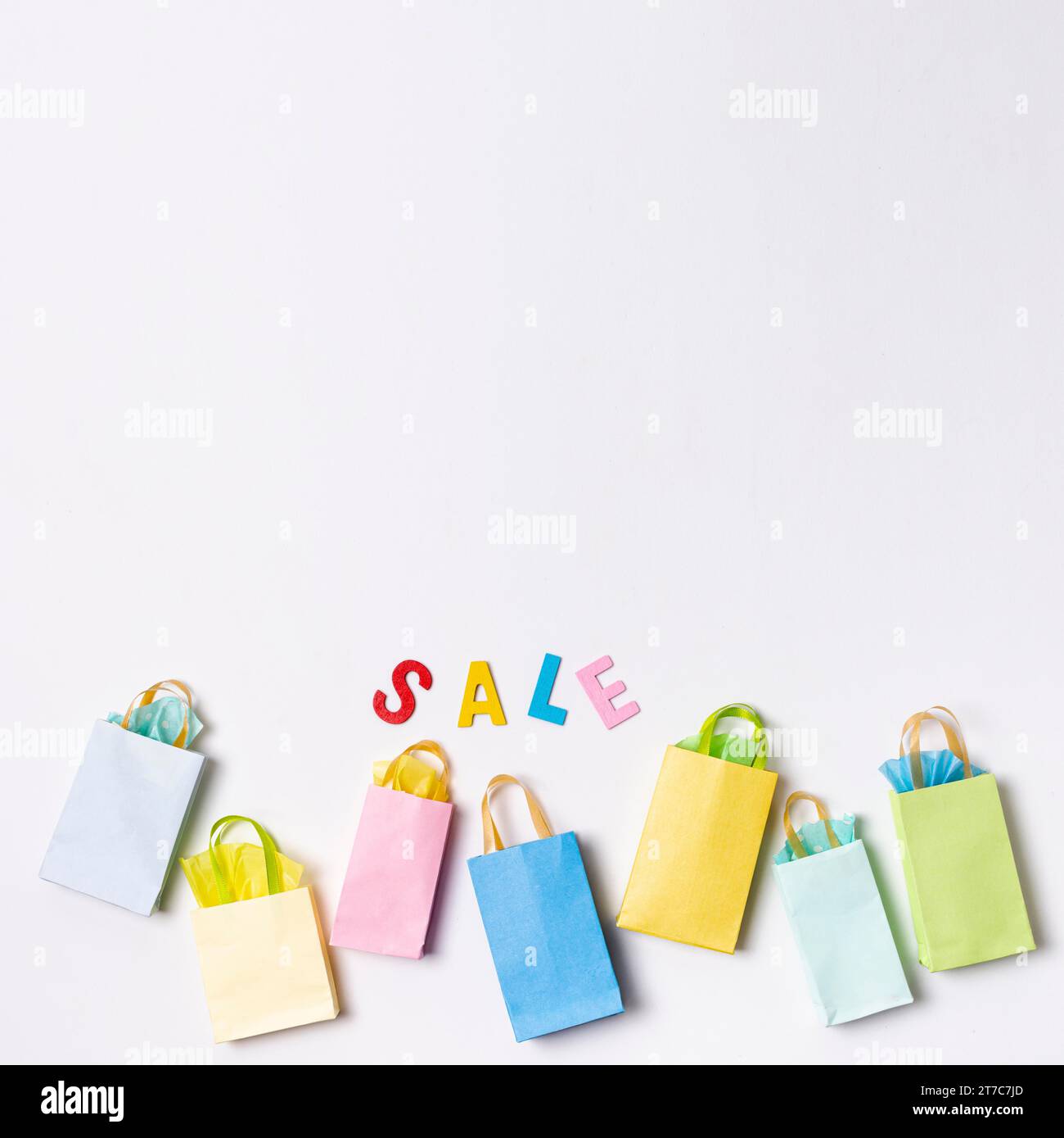 Offers with paper bags concept Stock Photo - Alamy