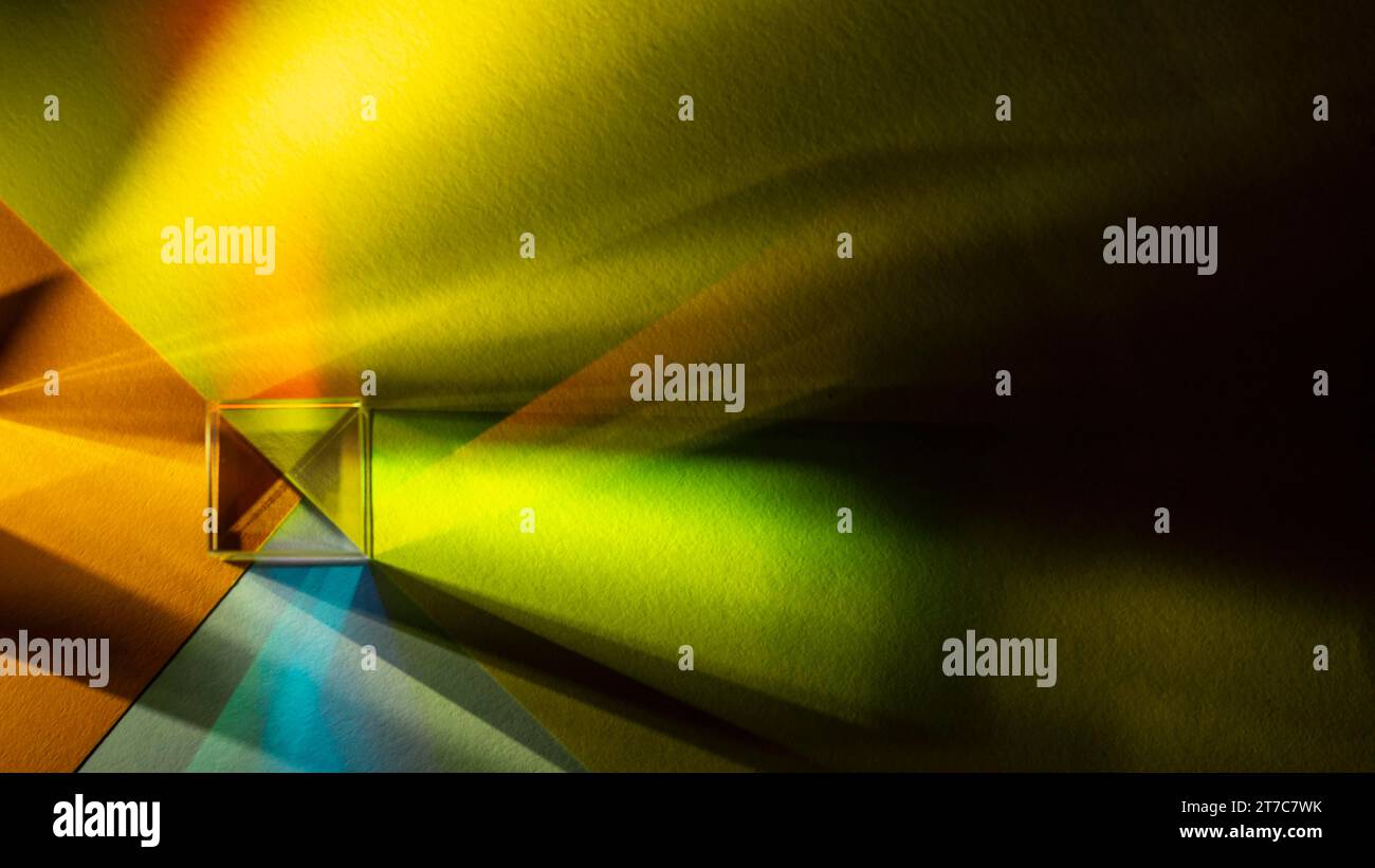 Rainbow lights prism effect Stock Photo - Alamy