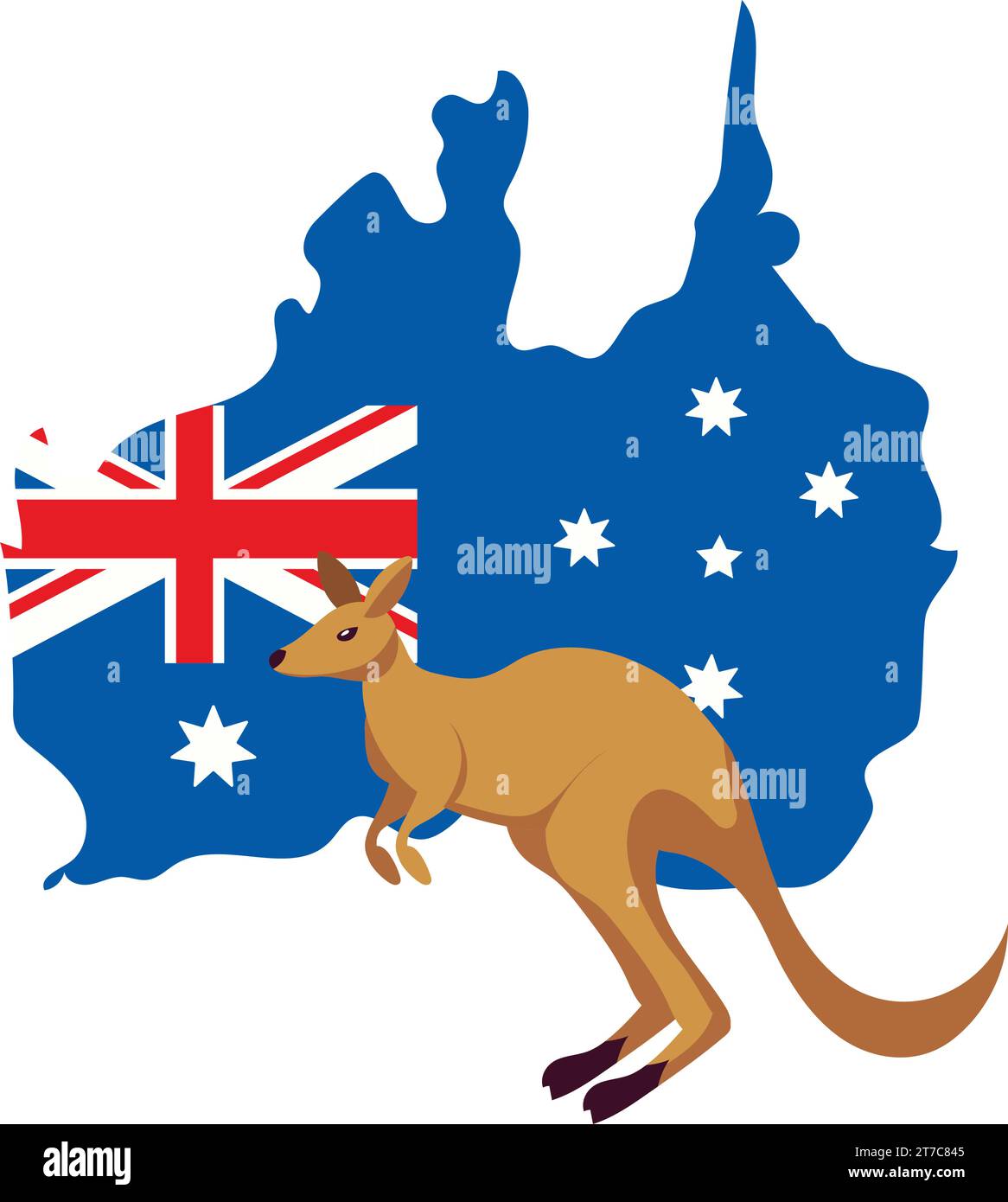 australia day kangaroo and map Stock Vector Image & Art - Alamy