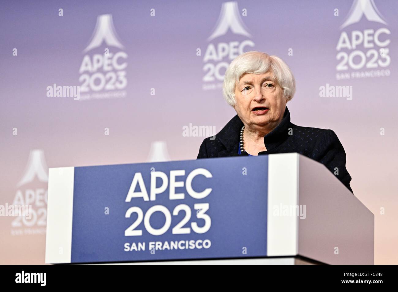 San Francisco, California, USA. 13th Nov, 2023. U.S. Secretary of the ...