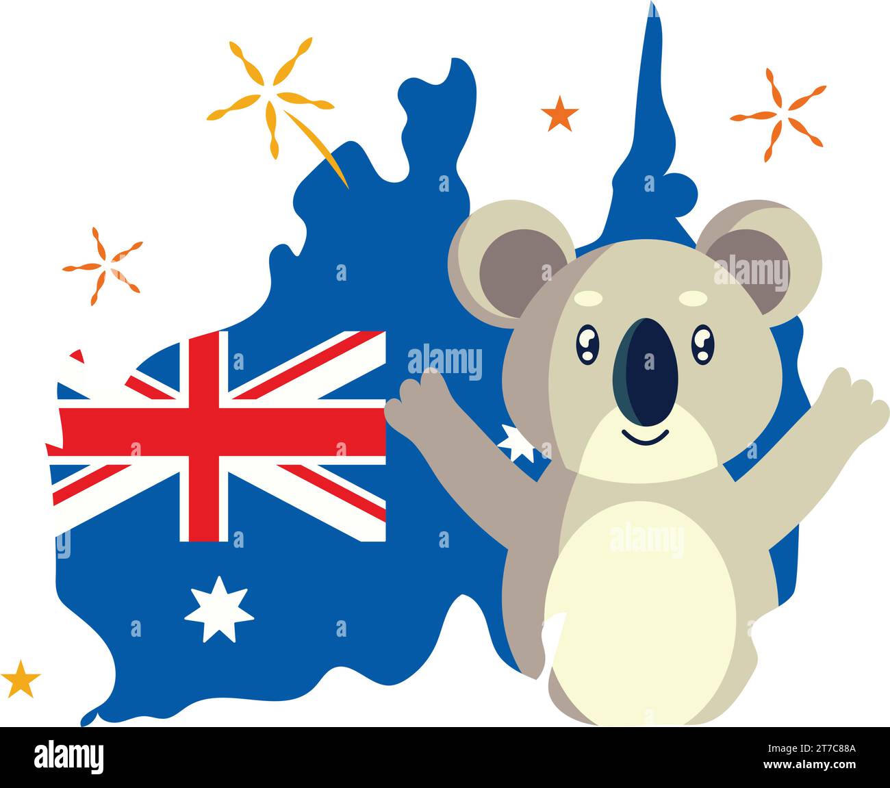 Australia day koala Cut Out Stock Images & Pictures - Alamy