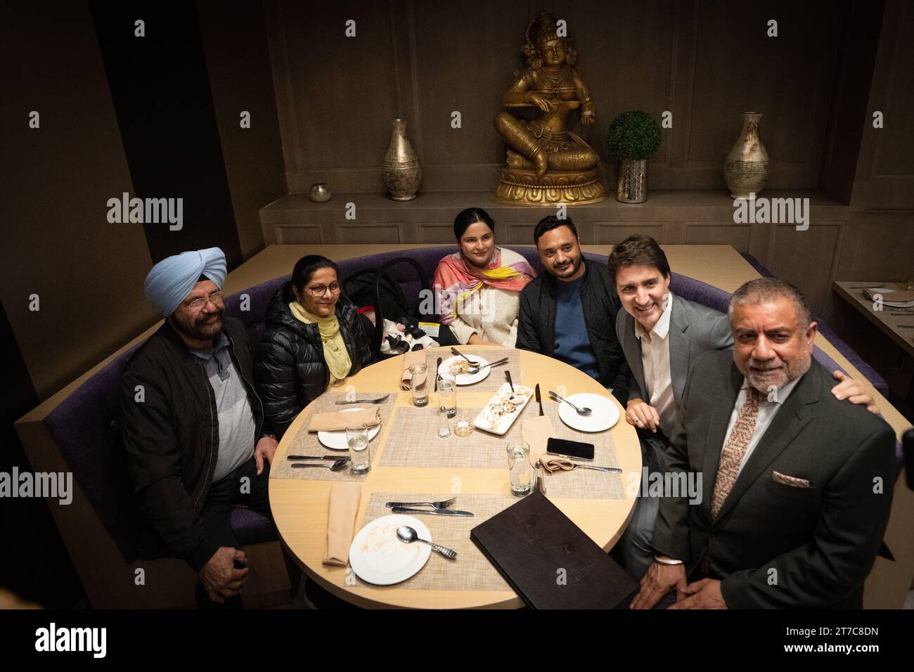 Surrey, Canada. 14th Nov, 2023. Prime Minister Justin Trudeau and ...
