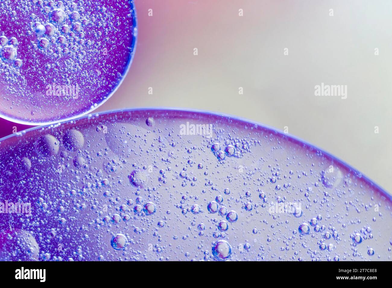 Translucent oil drops water blurred background Stock Photo - Alamy
