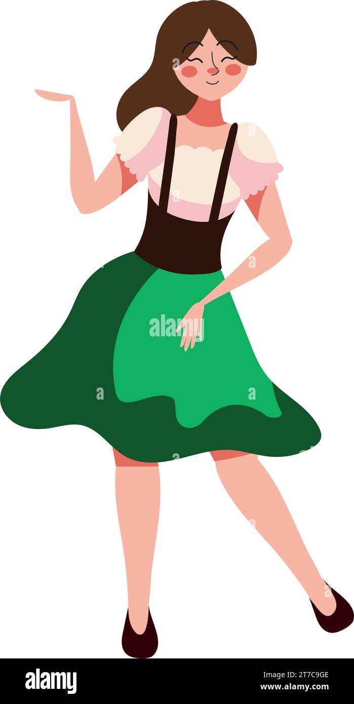 germany woman in traditional costume Stock Vector Image & Art - Alamy