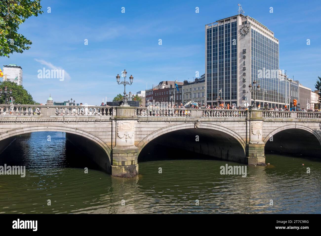 O'Connell Bridge, River Liffey, Dublin, County Dublin, Ireland Stock ...