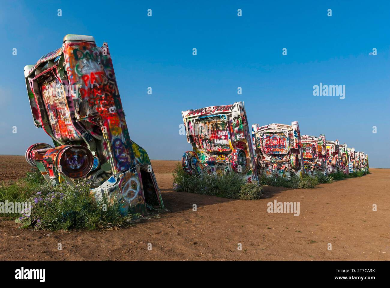 Cadillac Ranch, car, automobile, climate crisis, combustion engine ...