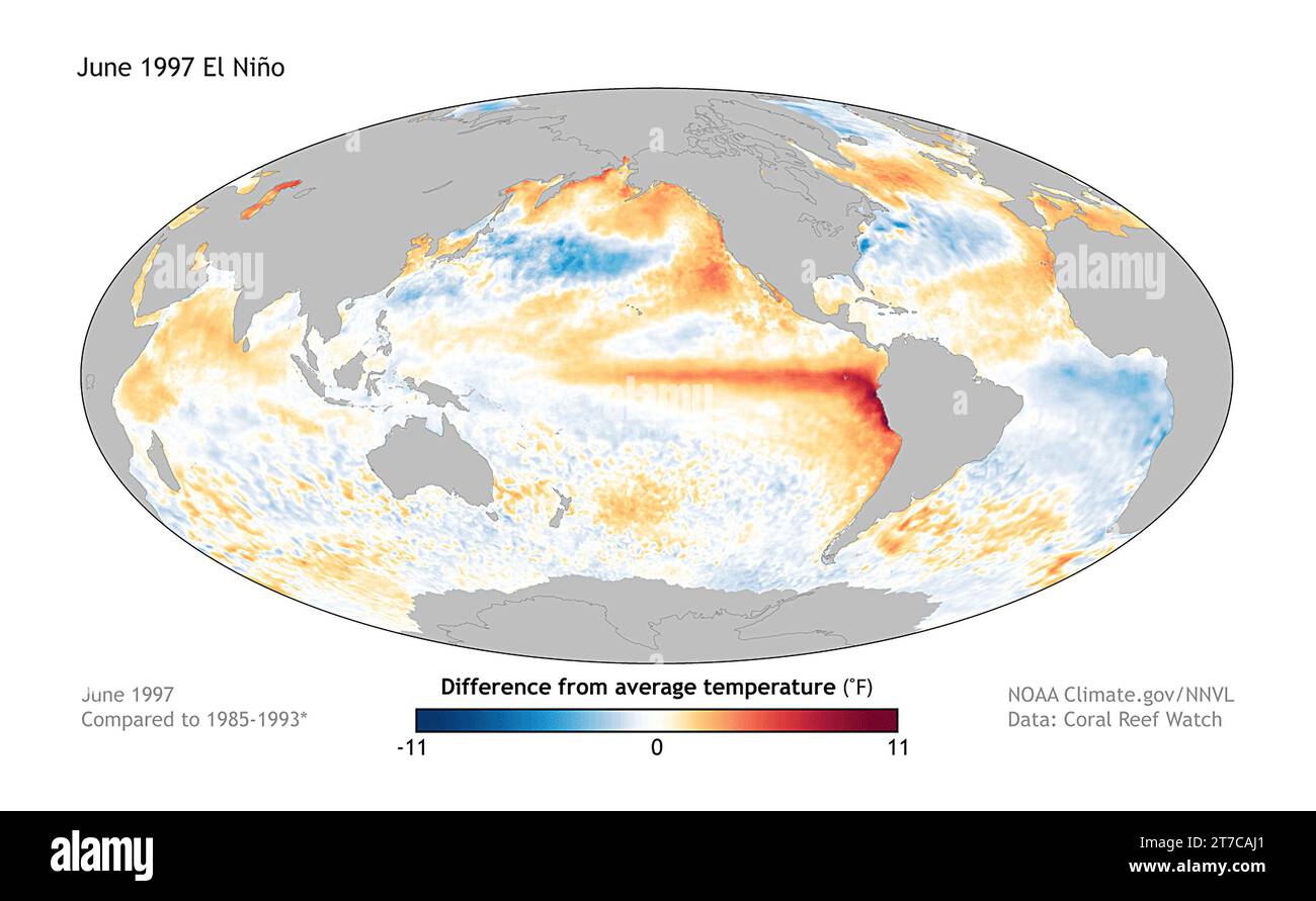El Nino climate pattern June 1997 Stock Photo - Alamy