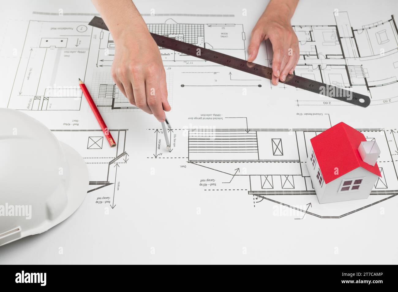 Close up blueprint hi-res stock photography and images - Alamy