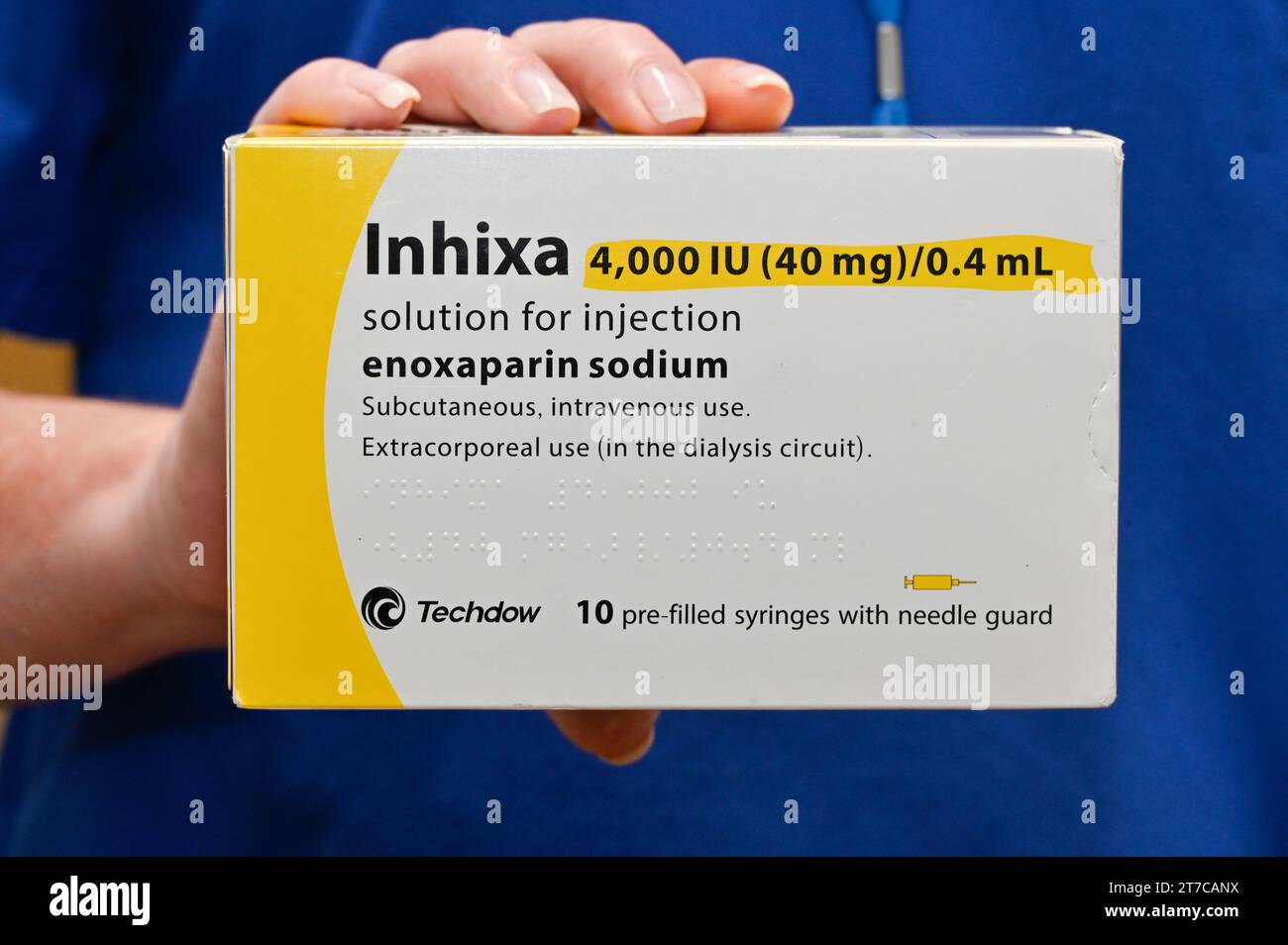 Enoxaparin anticoagulant drug Stock Photo - Alamy