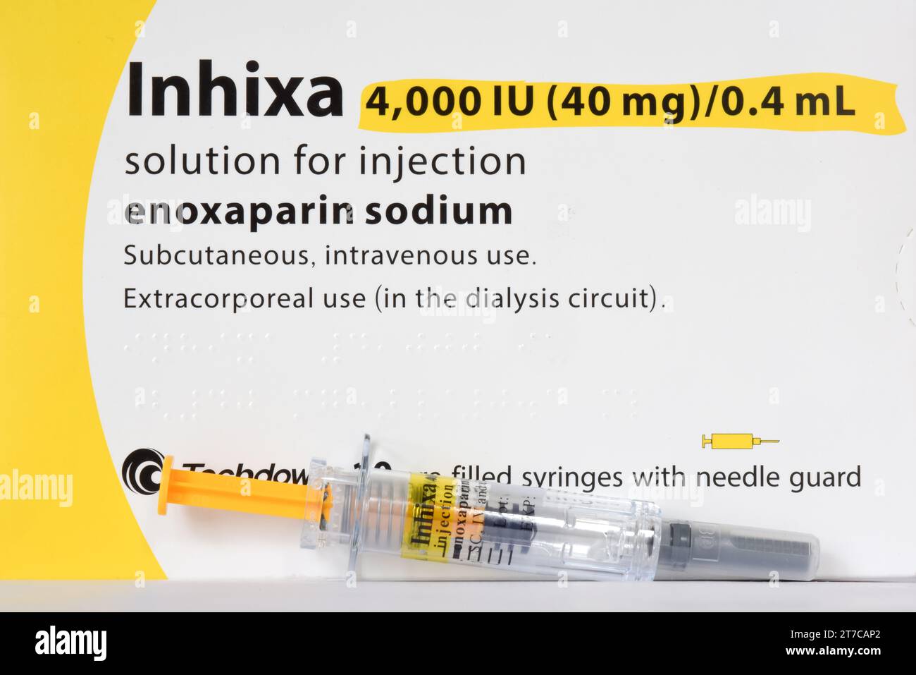 Enoxaparin anticoagulant drug Stock Photo - Alamy