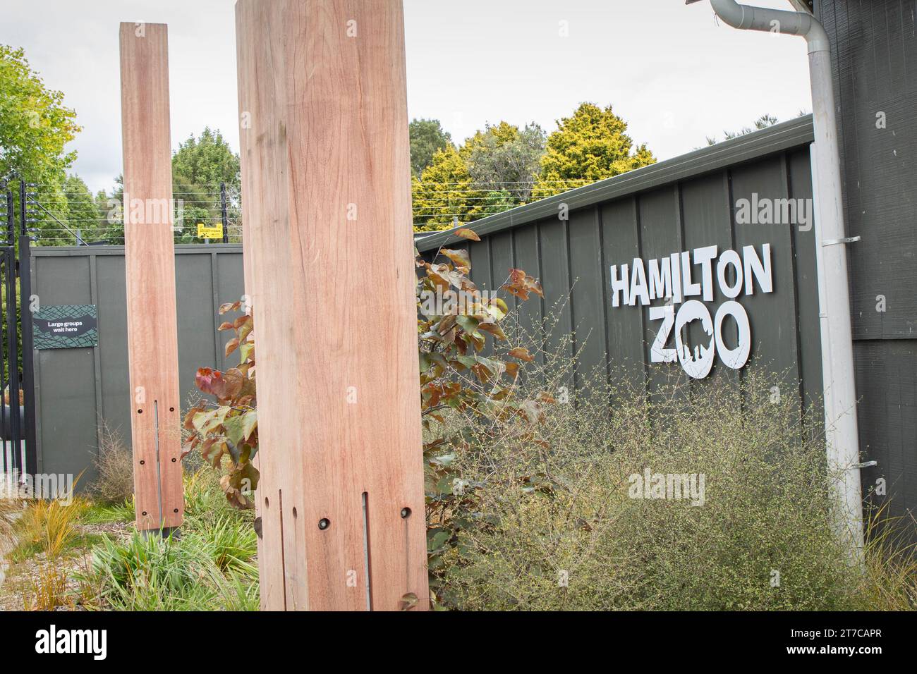 The entrance to Hamilton Zoo, New Zealand Stock Photo - Alamy