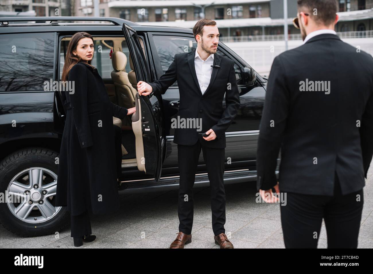 High angle security team working Stock Photo - Alamy