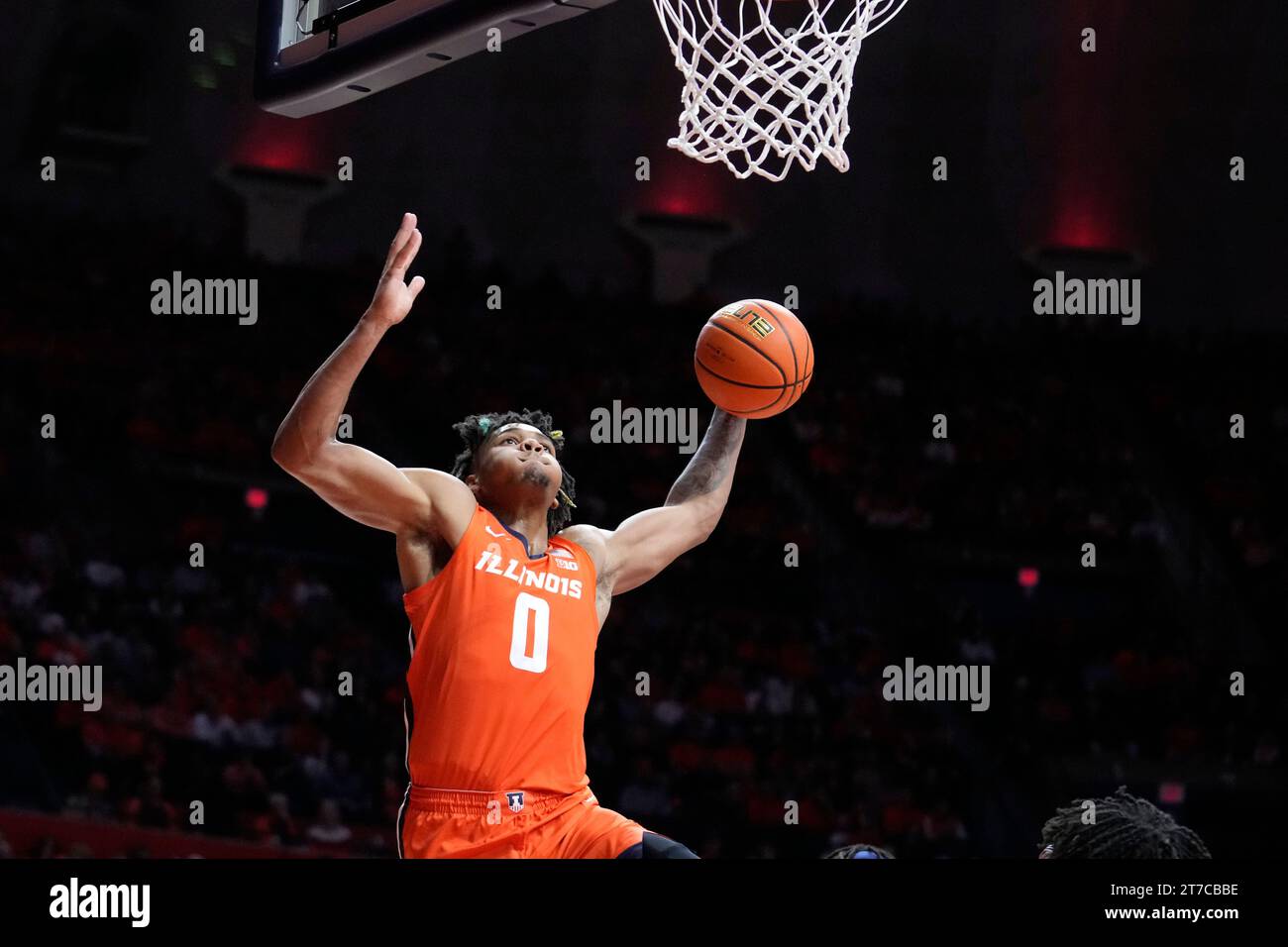 Illinois' Terrence Shannon Jr. goes up for a dunk during the first half ...