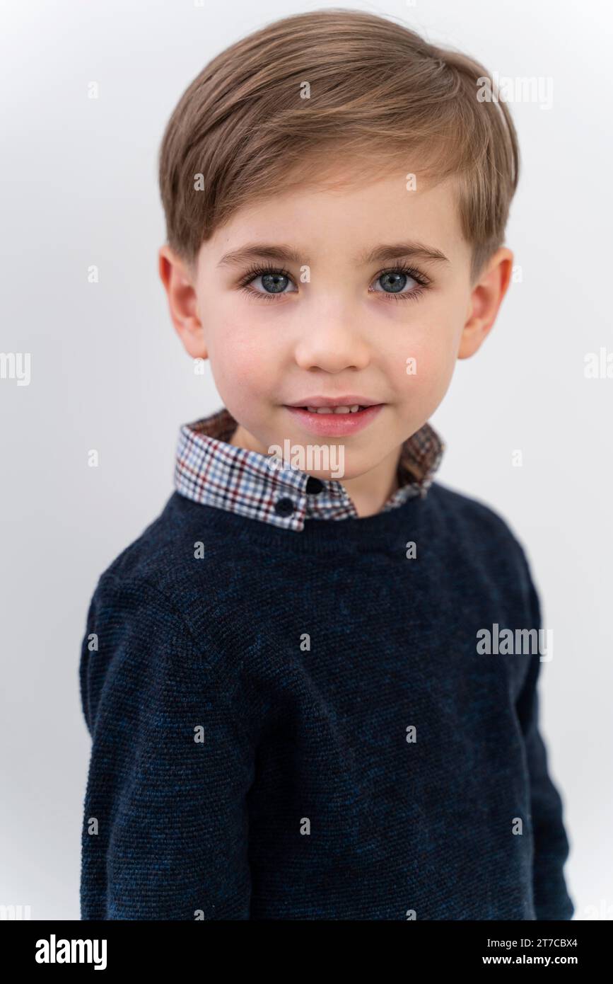 Portrait little boy wearing lens 3 Stock Photo - Alamy