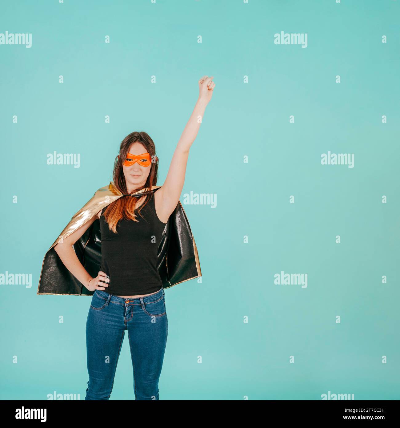 Woman in costume cape hi-res stock photography and images - Alamy