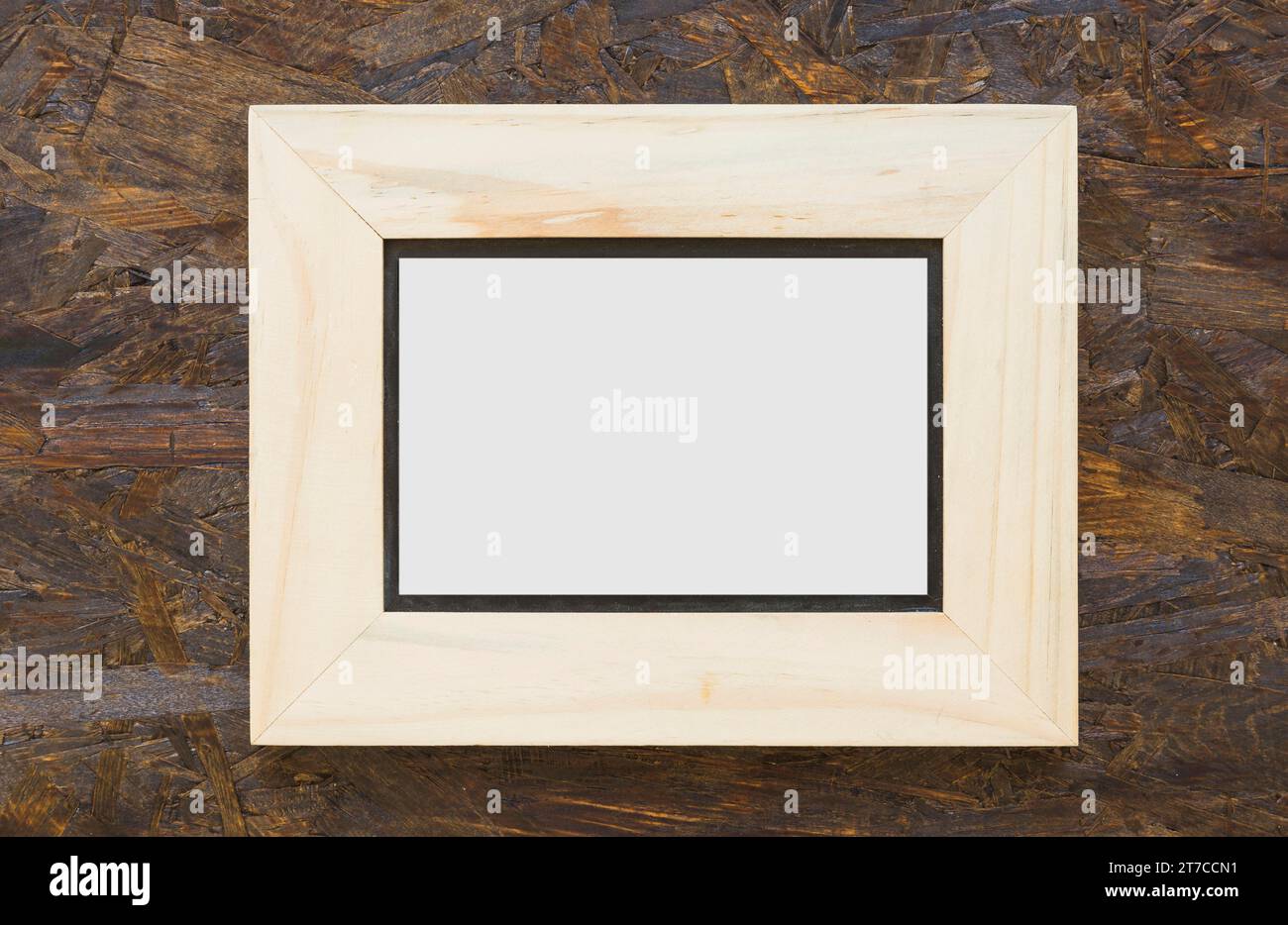 Wooden white frame textured wooden backdrop Stock Photo - Alamy