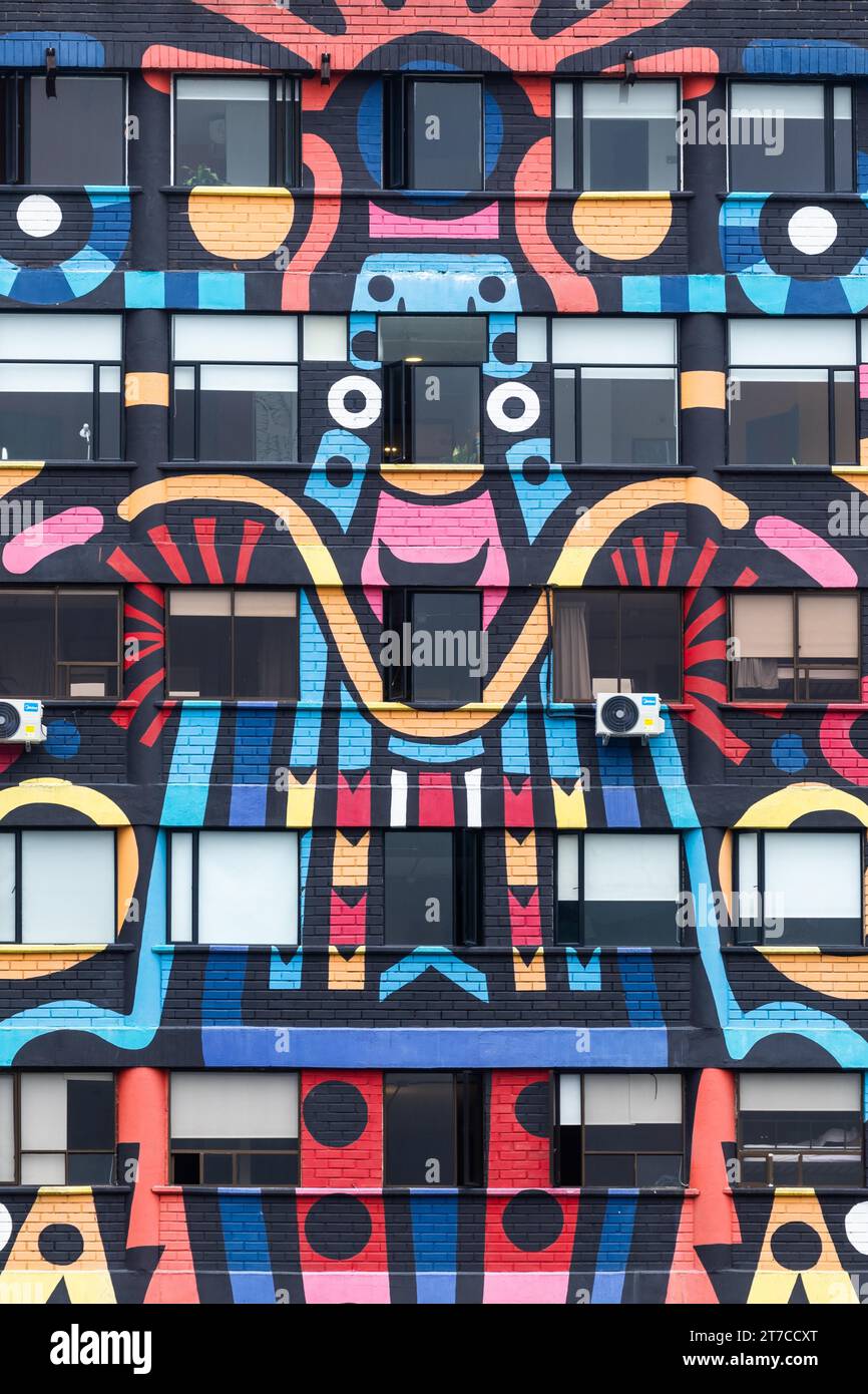 Graffiti on the facade of a house, Medellin, Colombia Stock Photo - Alamy