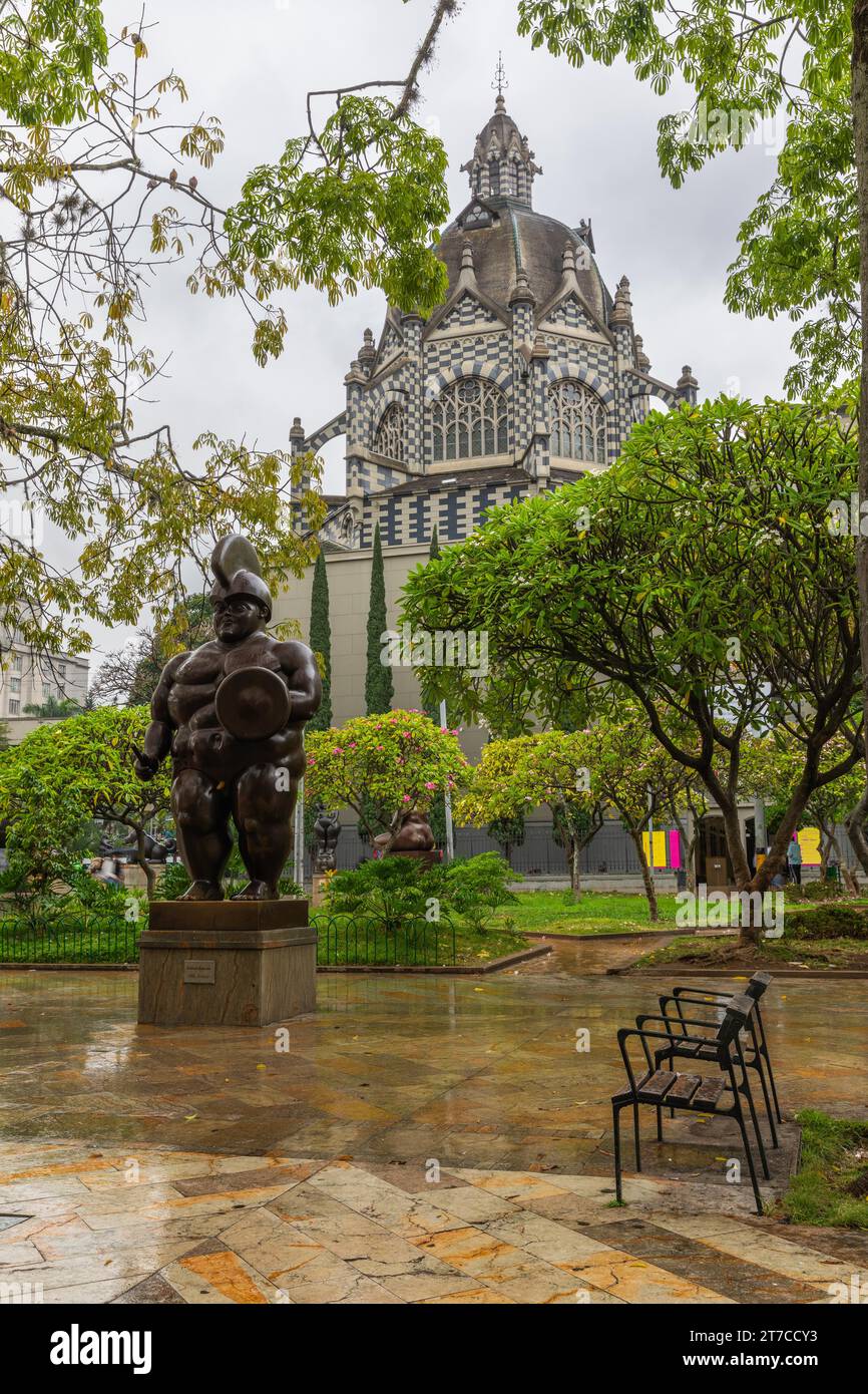 Botero sculpture in front of Palacio de la Cultura Rafael Uribe Uribe ...