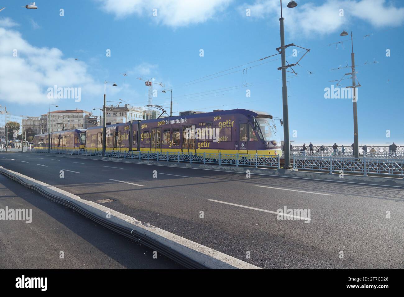 turkey istanbul 1 june 2023. Istanbul light train metro at a district ...
