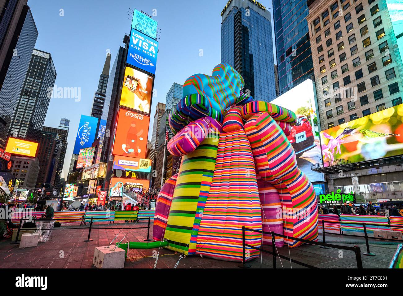 New York, USA. , . Argentinian conceptual pop artist Marta Minujín's ...